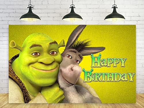 Amazon.com : Shrek Backdrop for Birthday Party Decorations Shrek and ...