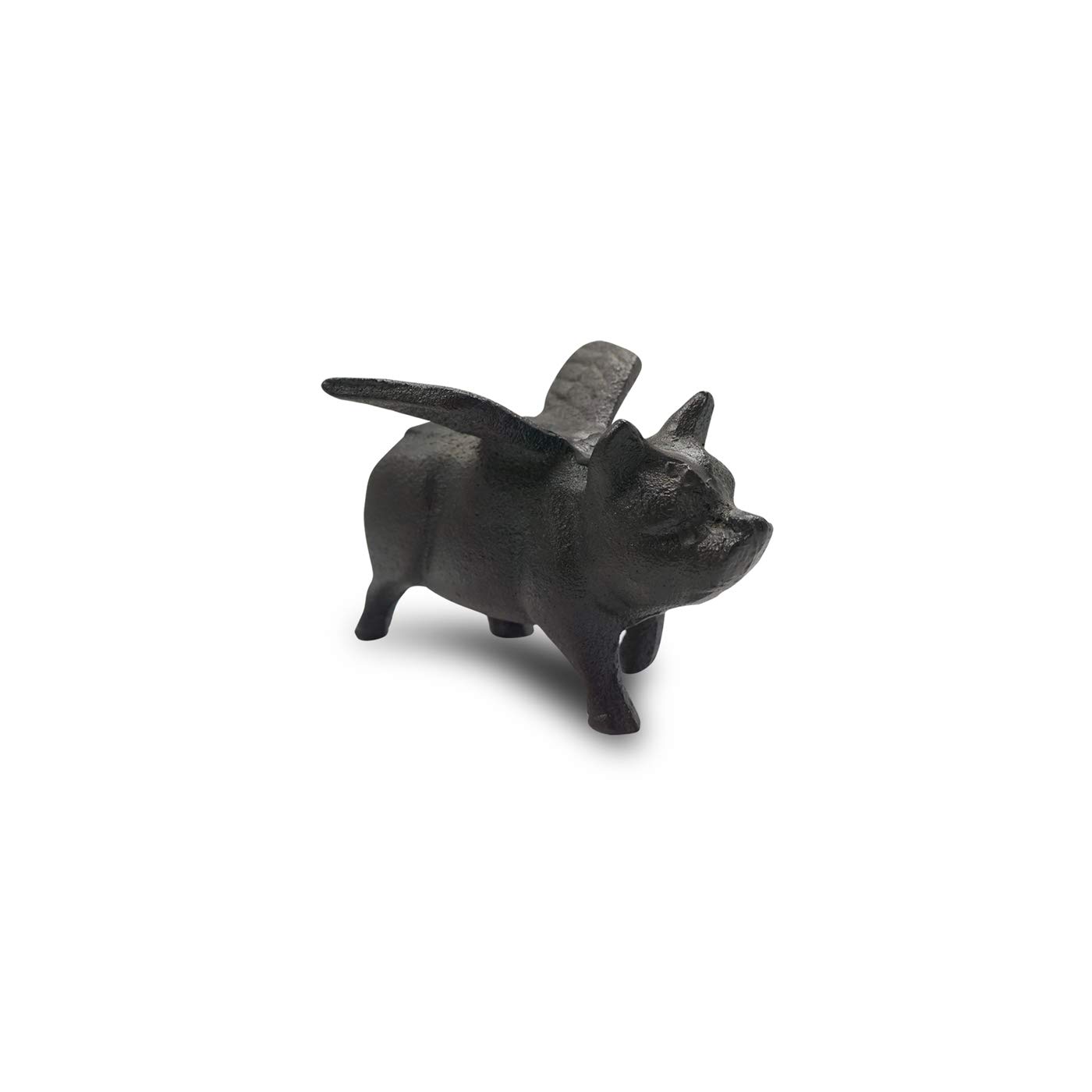 Snapklik.com : NACH Cast Iron Flying Pig Garden Statue - Black Door Stopper