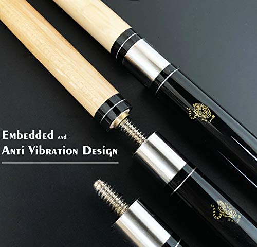 Snapklik.com : Tai Ba Cues 2-Piece Pool Cue Stick + Hard Case, 13mm Tip ...