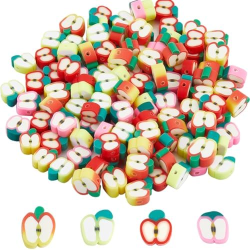Amazon.com: HomeSoGood 200Pcs Handmade Polymer Clay Beads,Apple Shape ...