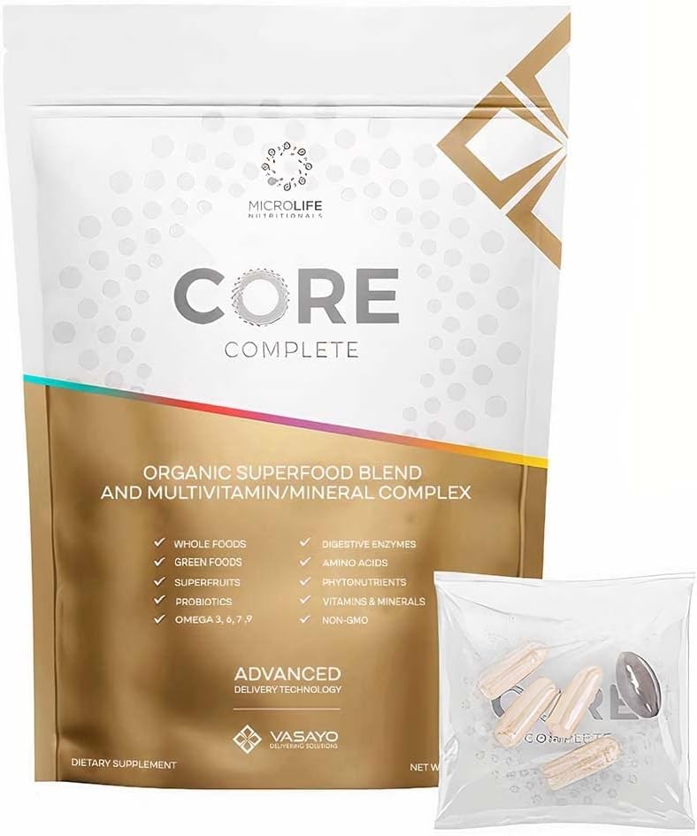 Amazon.com: Vasayo Core Complete, Organic Superfood Blend & Multivitamin/Mineral Complex for ...