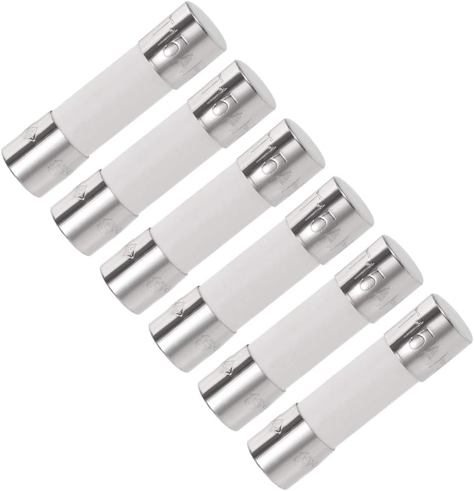 electrosmart Pack of 2 10 Amp T10A 250V 20mm x 5mm Ceramic Fuse - Time ...