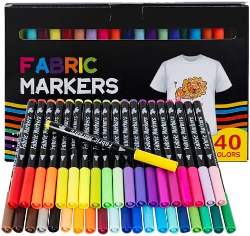 BLISSIQUEE Laundry Pens Permanent for Clothes 40Pcs, 40 Color Fabric ...