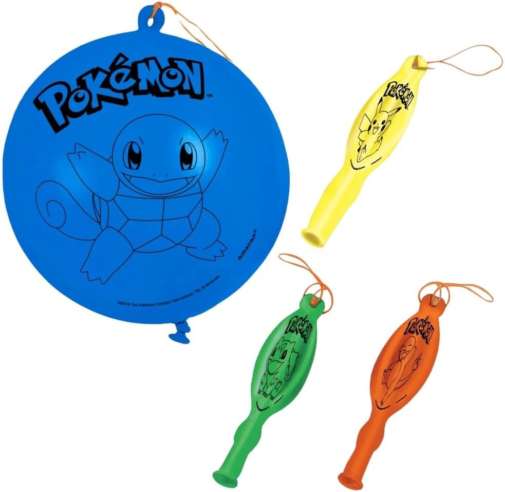 Amazon.com: Assorted Colors Pokemon Punch Latex Balloons - Pack of 4 (6 ...