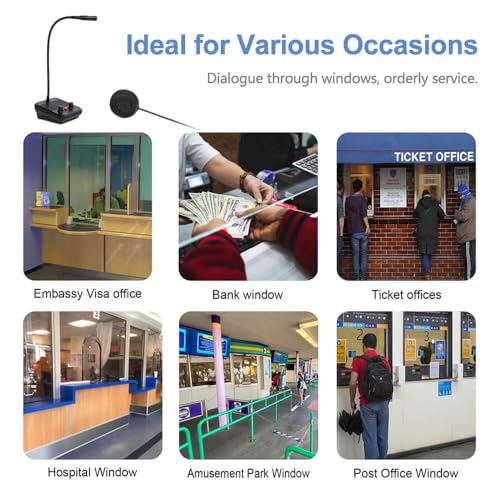CYSSJF Window Speaker Intercom System Dual-Way Intercomm Microphone and ...