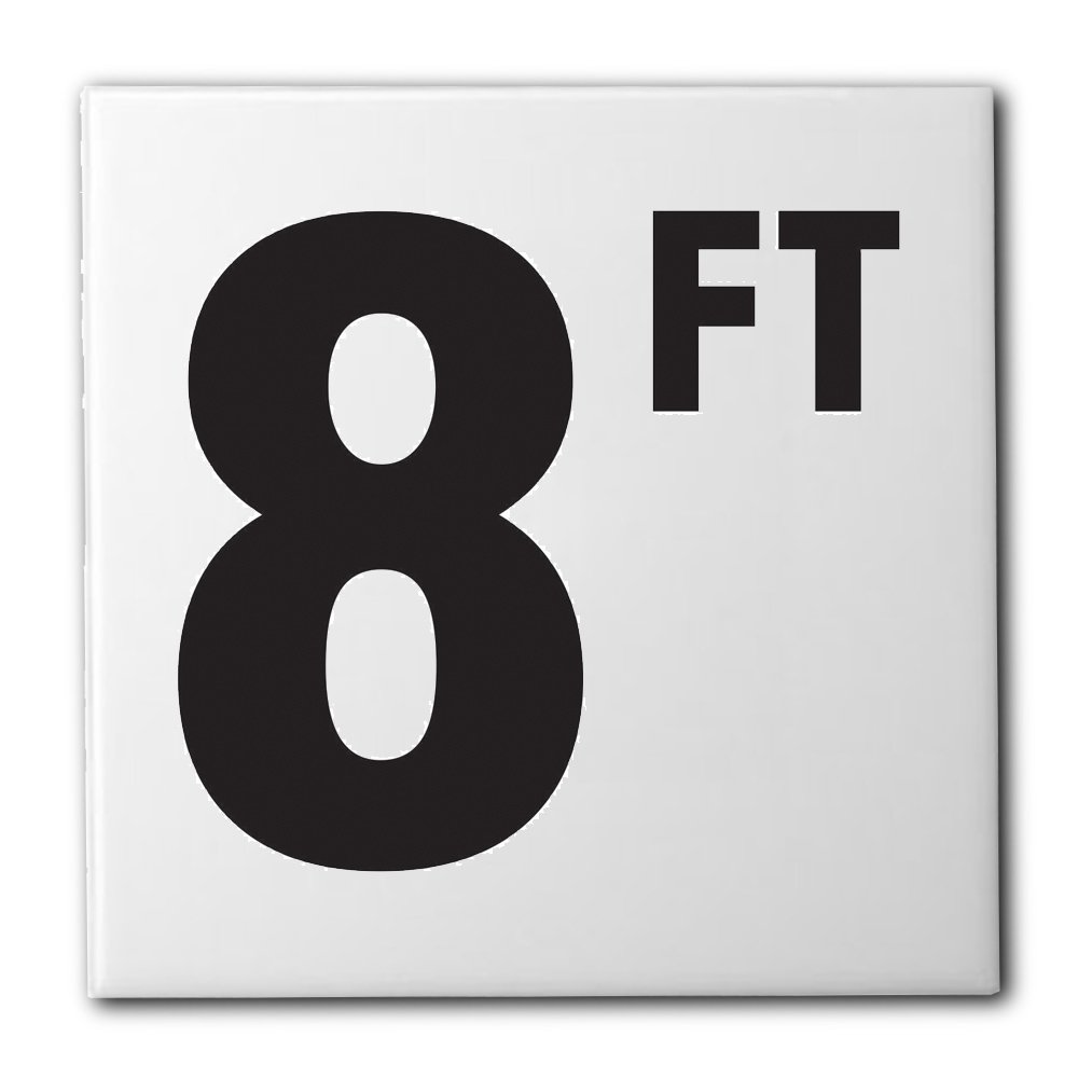 Buy Ceramic Swimming Pool Waterline Depth Marker "8 FT" Smooth Finish ...