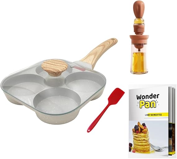 MYBO TV WONDER PAN Poêle 4 Compartiments - Antiadhésive - Tous Feux ...