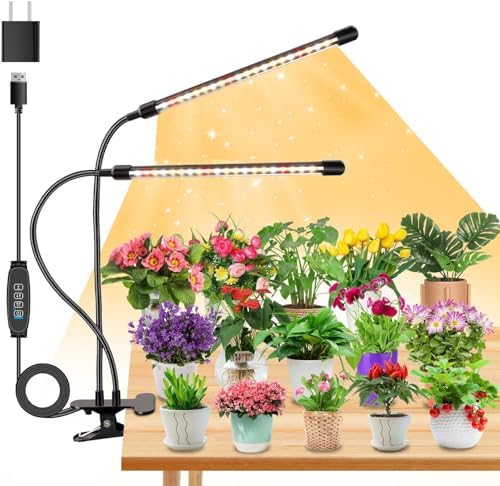 Amazon.com: SDOVUERC 4 Heads Grow Lights for Indoor Plants, Full ...