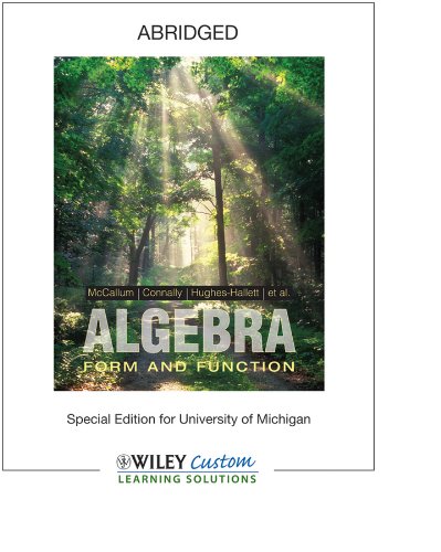 ALGEBRA Form and Function: Eric Connally: Amazon.com: Books