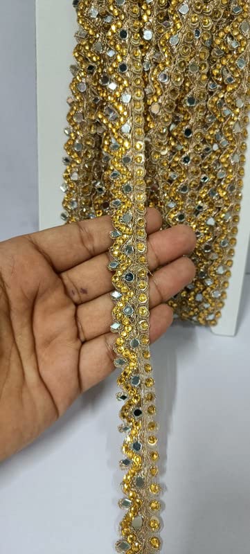 Deep's Creation Handmade Real Mirror Lace Border, Crafts Laces Fancy ...