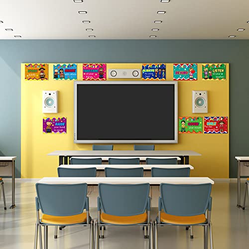 Snapklik.com : 9 Classroom Rules Poster Preschool Classroom ...