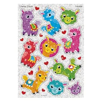 Amazon.com: Trend Llama Llove Sparkle Stickers, Classroom Incentives ...