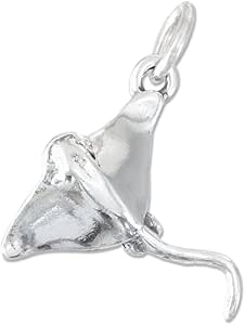 Amazon.com: Sterling Silver 925 Three Dimensional Sting Ray Charm: Bead ...