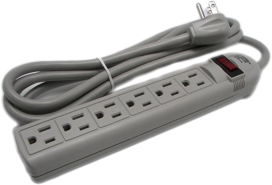 Amazon.com: Commercial Electric 6-Outlet Surge Protector with 8 ft ...