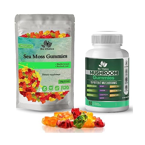 BIO VITALICA Sea Moss Gummies & Mushroom Gummies (Bundle) - Insect ...