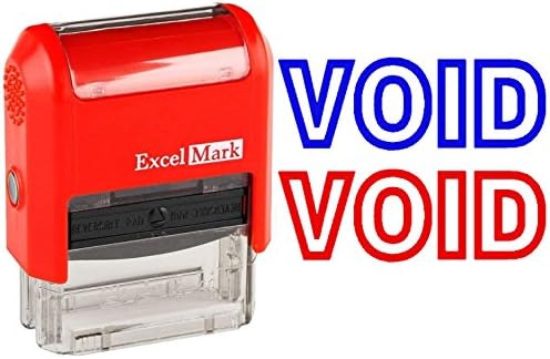 Amazon.com : ExcelMark Void - Self-Inking Two-Color Rubber Office Stamp ...