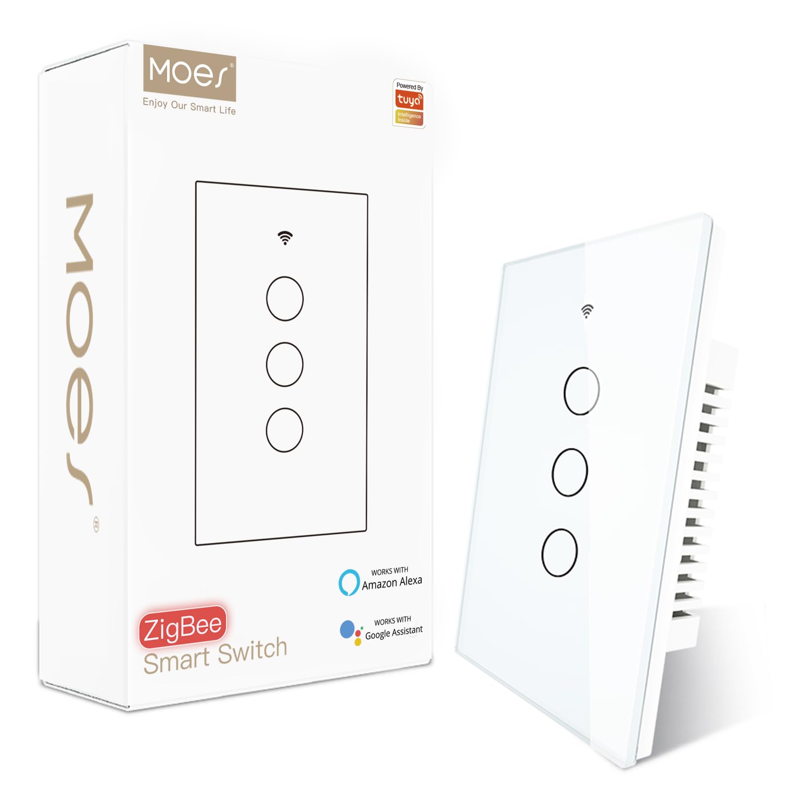 Snapklik.com : Zigbee Smart Switches 3 Gang, Require Zigbee Hub And ...