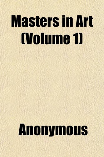 Masters in Art (Volume 1) : Amazon.in: Books