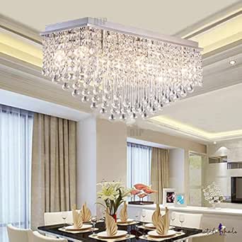 Buy GANE-SHLIGHTS 10 Light Two Color Crystal Chandelier for Living Room ...
