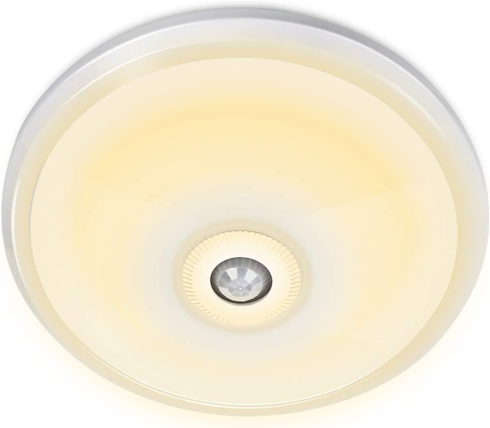 EXTRASTAR 15W LED PIR Motion Sensor Ceiling Light, 1200LM PIR ＆ Light ...