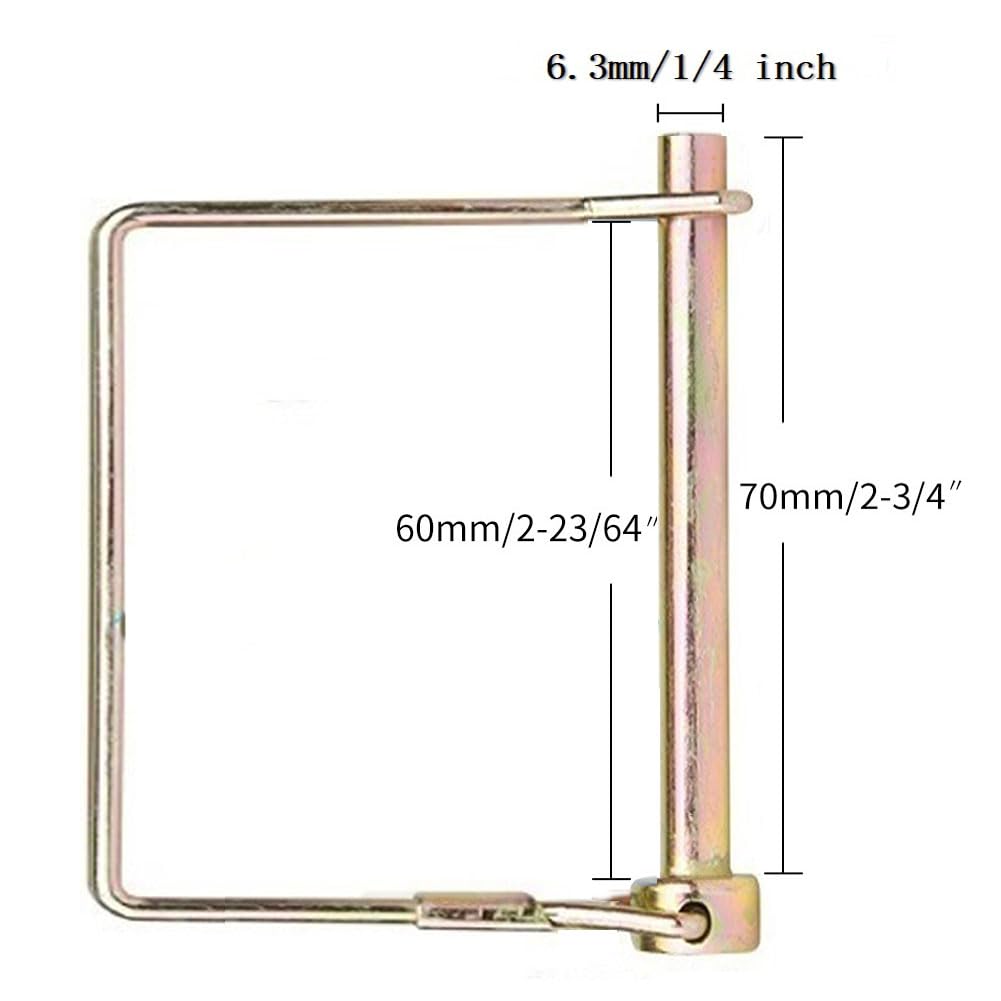 Snapklik.com : 10 PCS 1/4 Trailer Hitch Pin Wire Lock Pin Square Bail ...