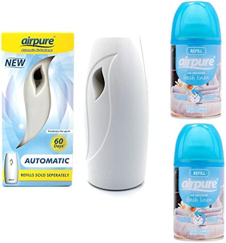 Airpure Automatic Air Freshener Machine with 2 Refills (Fresh Linen ...