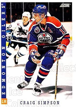 Amazon.com: (CI) Craig Simpson Hockey Card 1993-94 Score USA (base) 139 ...