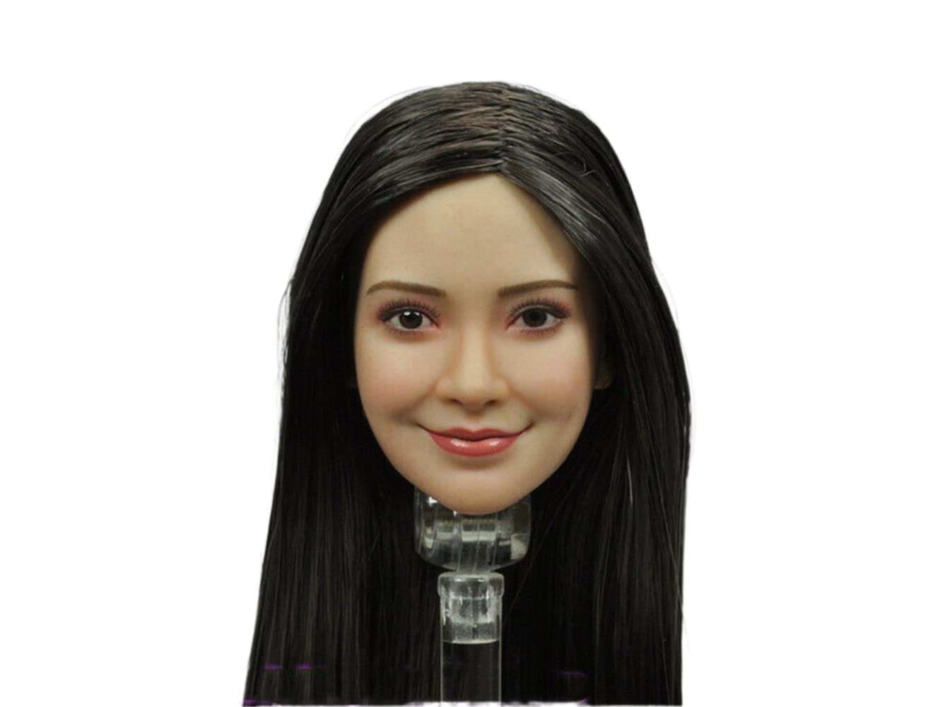 Buy 1/6 Scale Female Head Sculpt,Beauty Asian Girl Planted Hair Head ...
