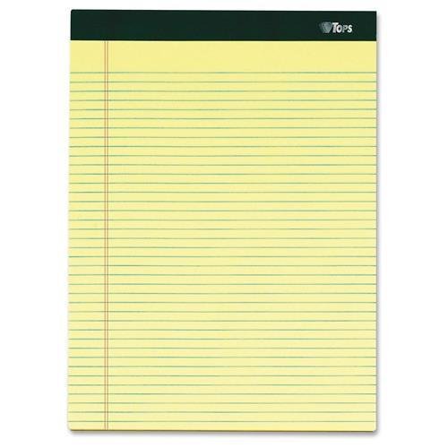 TOPS Notepads,Narrow Ruled,100 Shts,8-1/2"x11-3/4",6/PK,Canary (63376 ...