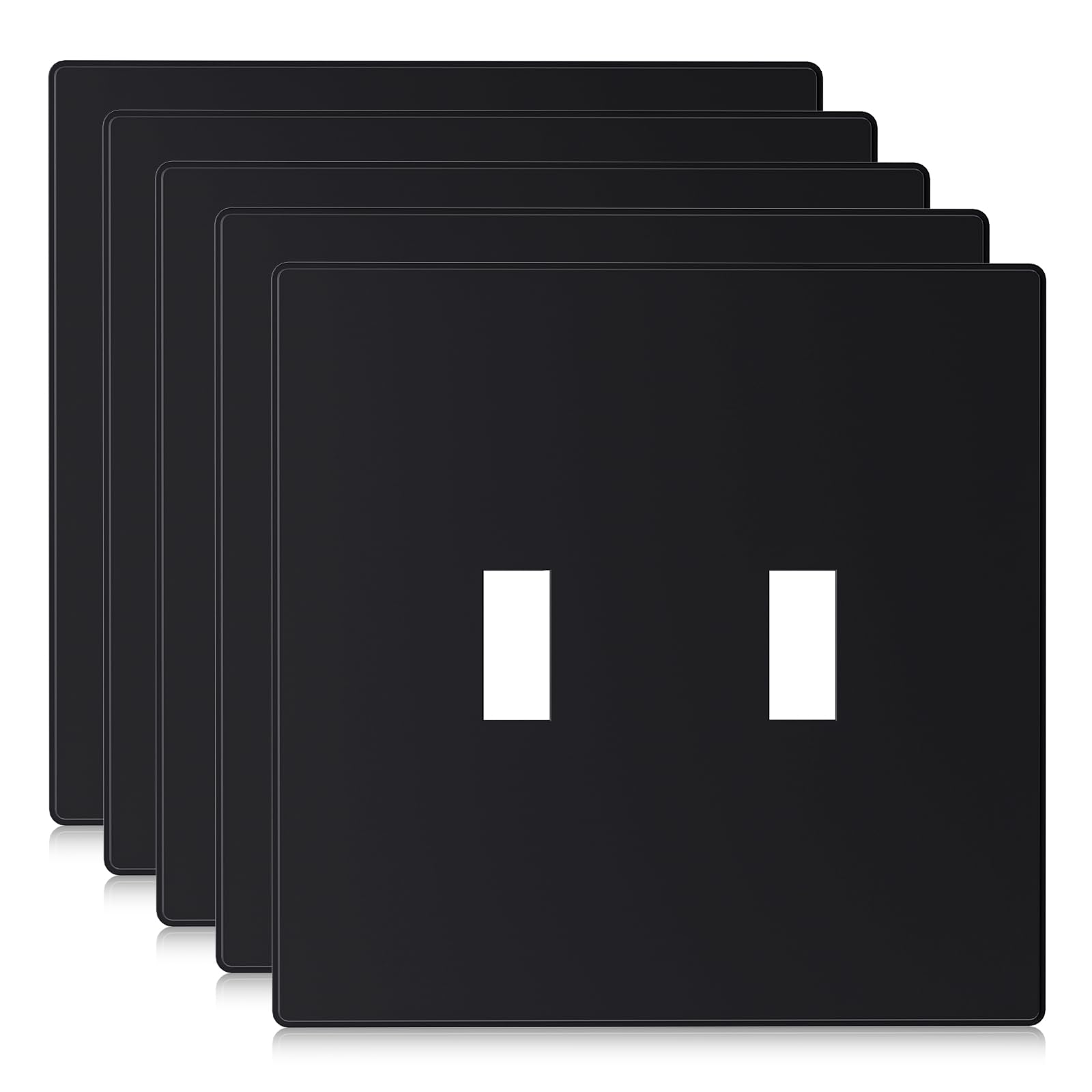 ELEGRP 2-Gang Screwless Toggle Wall Plates, Mid-Size Unbreakable ...