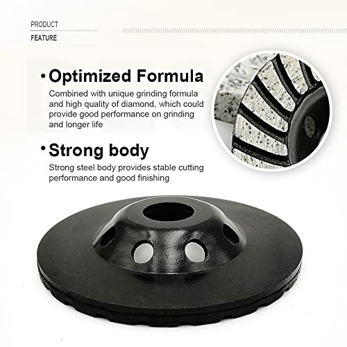 Snapklik.com : 4 Inch Turbo Row Diamond Grinding Cup Wheel For Concrete ...