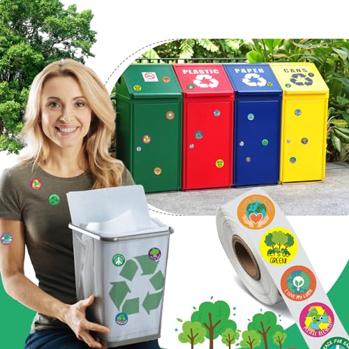 Snapklik.com : 1000 Pcs Earth Stickers For Kids Roll Shape Save The ...