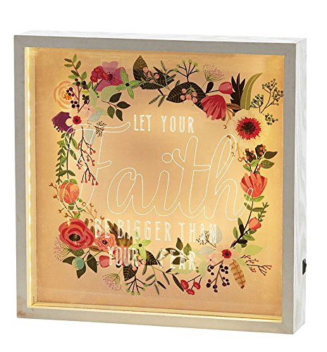 Buy Faithworks Christian LED Lit Light Box Wall Décor, Let Your Faith ...
