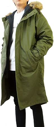 Amazon | [フレッドペリー] モッズコート Fishtail Parka F2607 メンズ 46_OLIVE UK S (日本サイズ ...