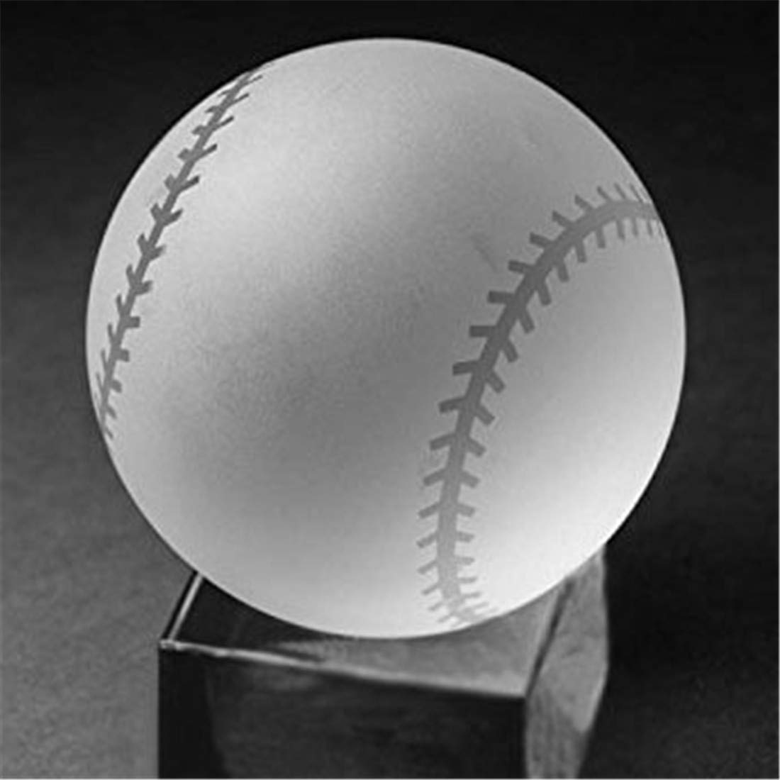 Amazon.com: Waltz&F Clear Crystal Baseball Ball Paperweight with Base ...