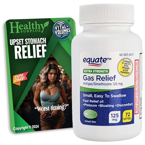 Healthy Surplus Equate Gas Relief Extra Strength - Simethicone 125 mg ...