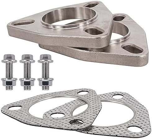 Amazon.com: SHINTONES 2 Inch 3 Bolt Stainless Steel Exhaust Flanges ...