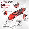 Cordless Electric Scissors with Two Blades, TOOLSPACE Electric Cardboard Cutter Fabric Scissors ...