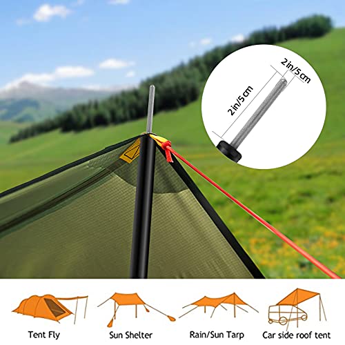 Snapklik.com : Tarp Poles Adjustable Heavy Duty 78.8 In Camping Tent ...