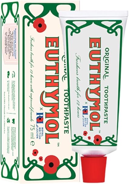 [New Package] Euthymol Original Toothpaste 75ml x 6, Fluoride Free Anti ...