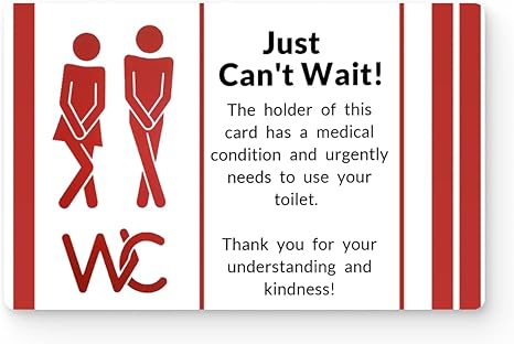 The Card Project UK Just Can't Wait Card! Bathroom Emergency Card for ...