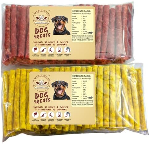VIP Collection Dog Chew Chicken and Mutton Flavors Chew Sticks Combo ...