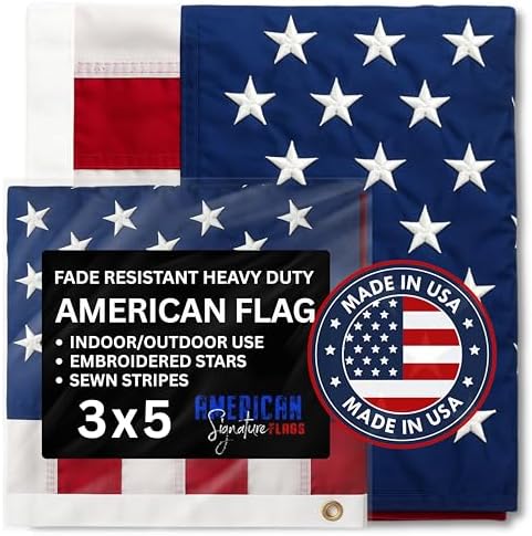 Amazon.com : American Flag 3x5 FT,Heavy Duty 420D Nylon Outdoor UV Fade ...