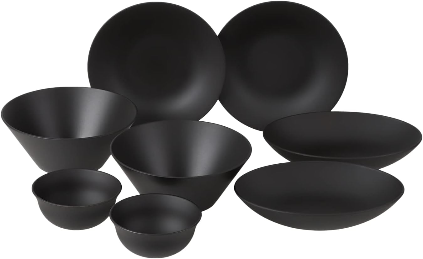 Amazon.co.jp: rebirth(リバース) Basicシリーズ 食器セット 10点入 2人暮らし用 日本製 プラスチック 軽い ...