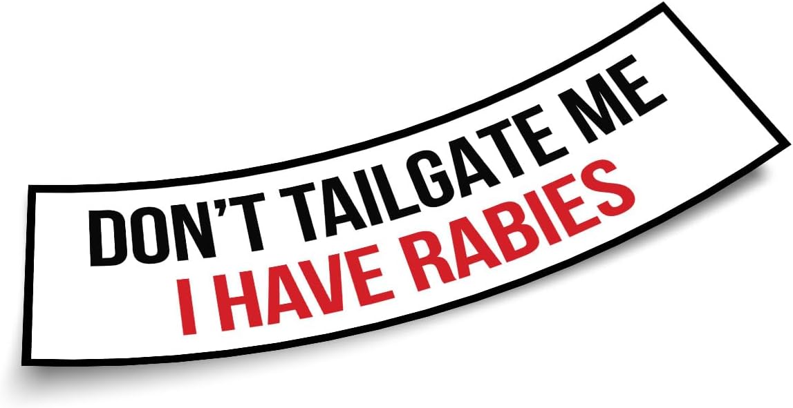 Amazon.com - Rabies Red Funny Bumper Stickers - Hilarious & Silly ...
