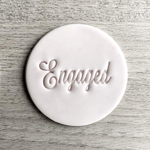 Engaged Fondant Embosser or Cookie Stamp with handle Icing Frosting Love : Amazon.co.uk ...