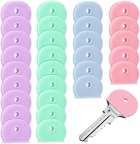 Amazon.com : 48pcs Silicone Key Covers Caps - Assorted Colors Tags ...