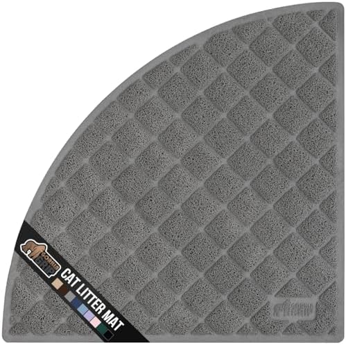 GORILLA GRIP Cat Litter Box Mat, 32x32, Water Resistant, US Designed ...