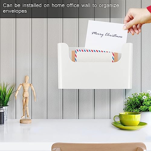 Snapklik.com : Wall File Holder, 1pc White Plastic Wall Mount File ...