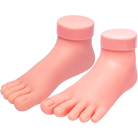 Amazon.com: Practice Fake Foot Model 1 Pair Flexible Soft Silicone ...